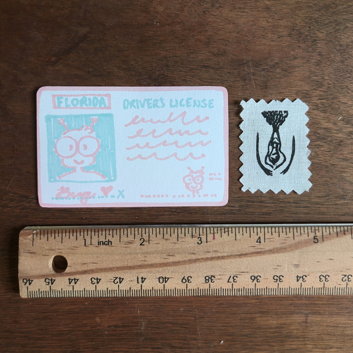 Vulva 2 Linocut Patch – Heart Heavy Press